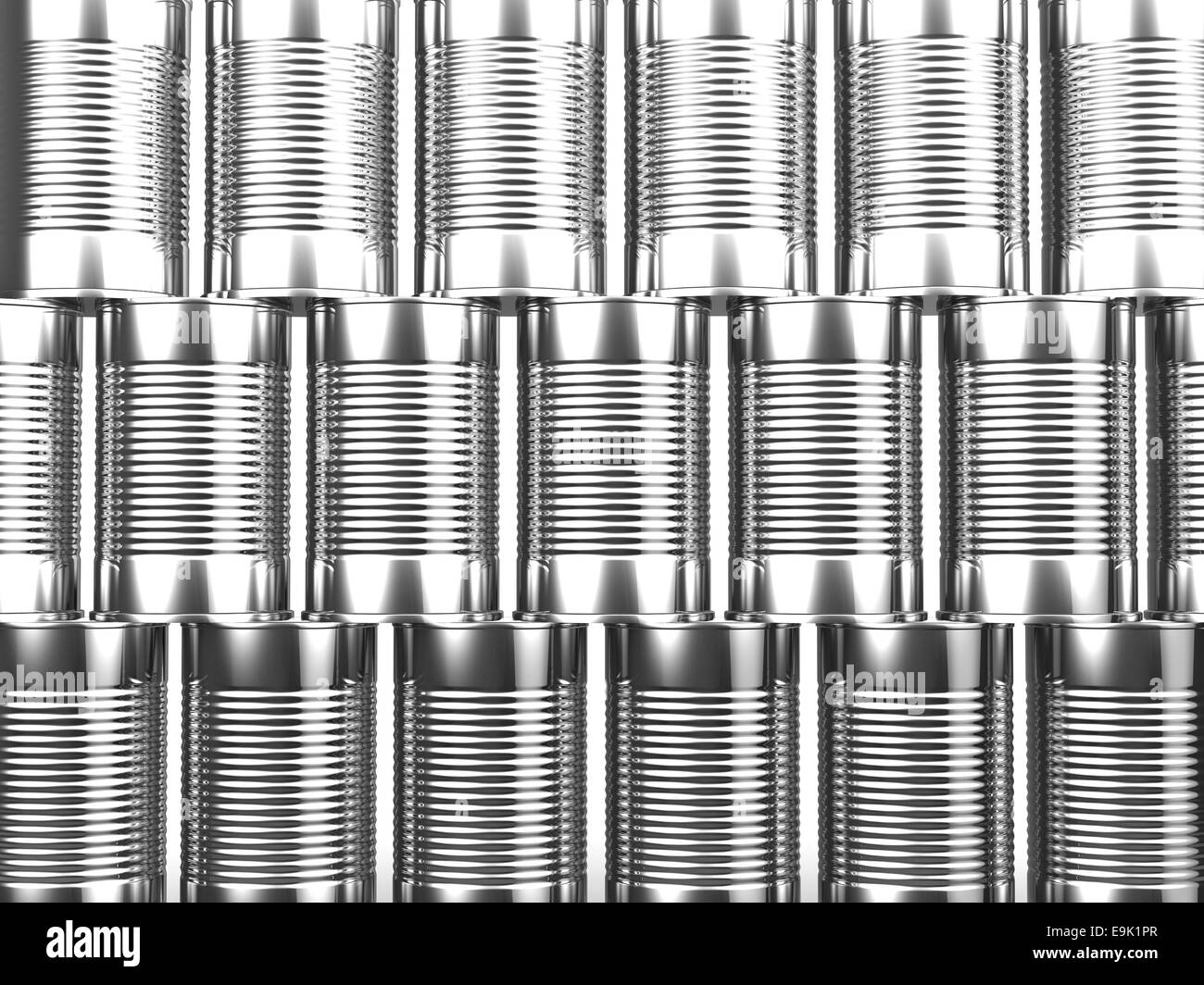 3d render of a stack of tin cans Stock Photo - Alamy