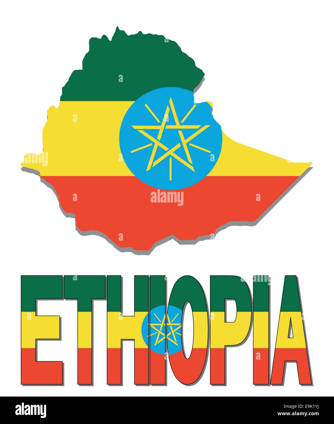 Ethiopia flag Cut Out Stock Images & Pictures - Alamy