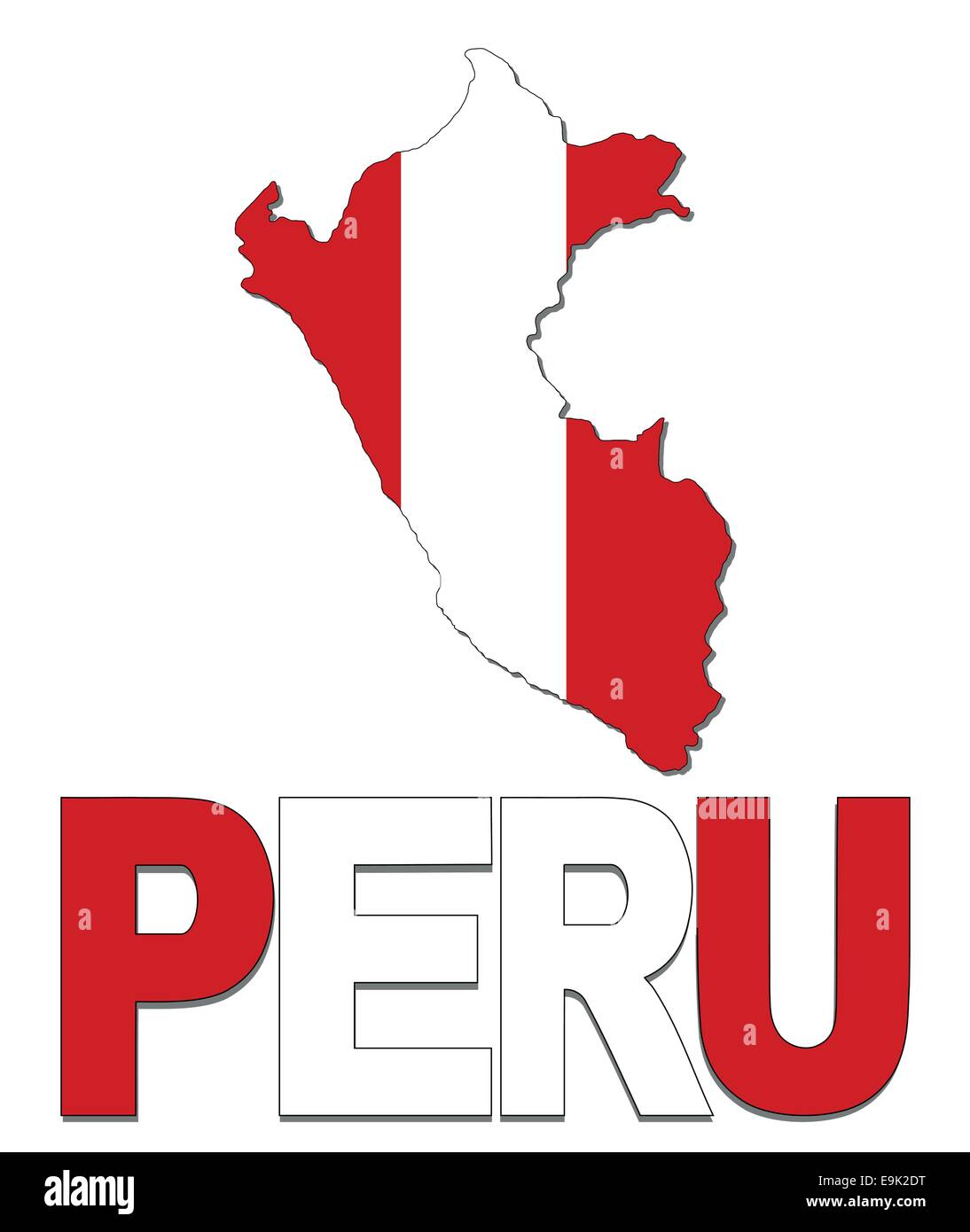 Peru map flag and text illustration Stock Vector Image & Art - Alamy