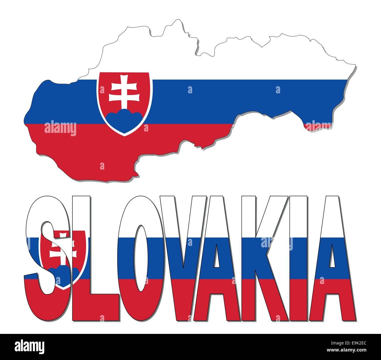 Map slovakia shadow Stock Vector Images - Alamy