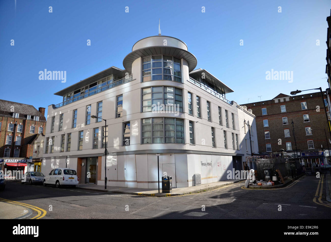 An art deco style building in the east end of London Stock Photo - Alamy