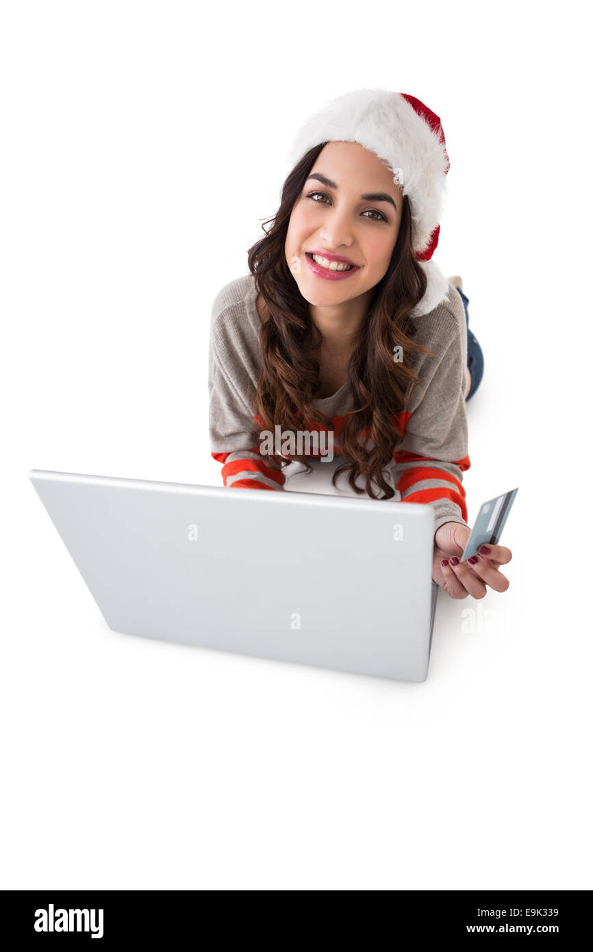 Online shopping woman credit card Cut Out Stock Images & Pictures - Alamy