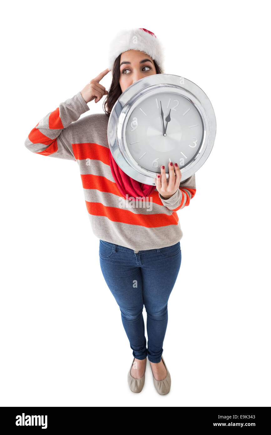 Woman time clock Cut Out Stock Images & Pictures - Alamy
