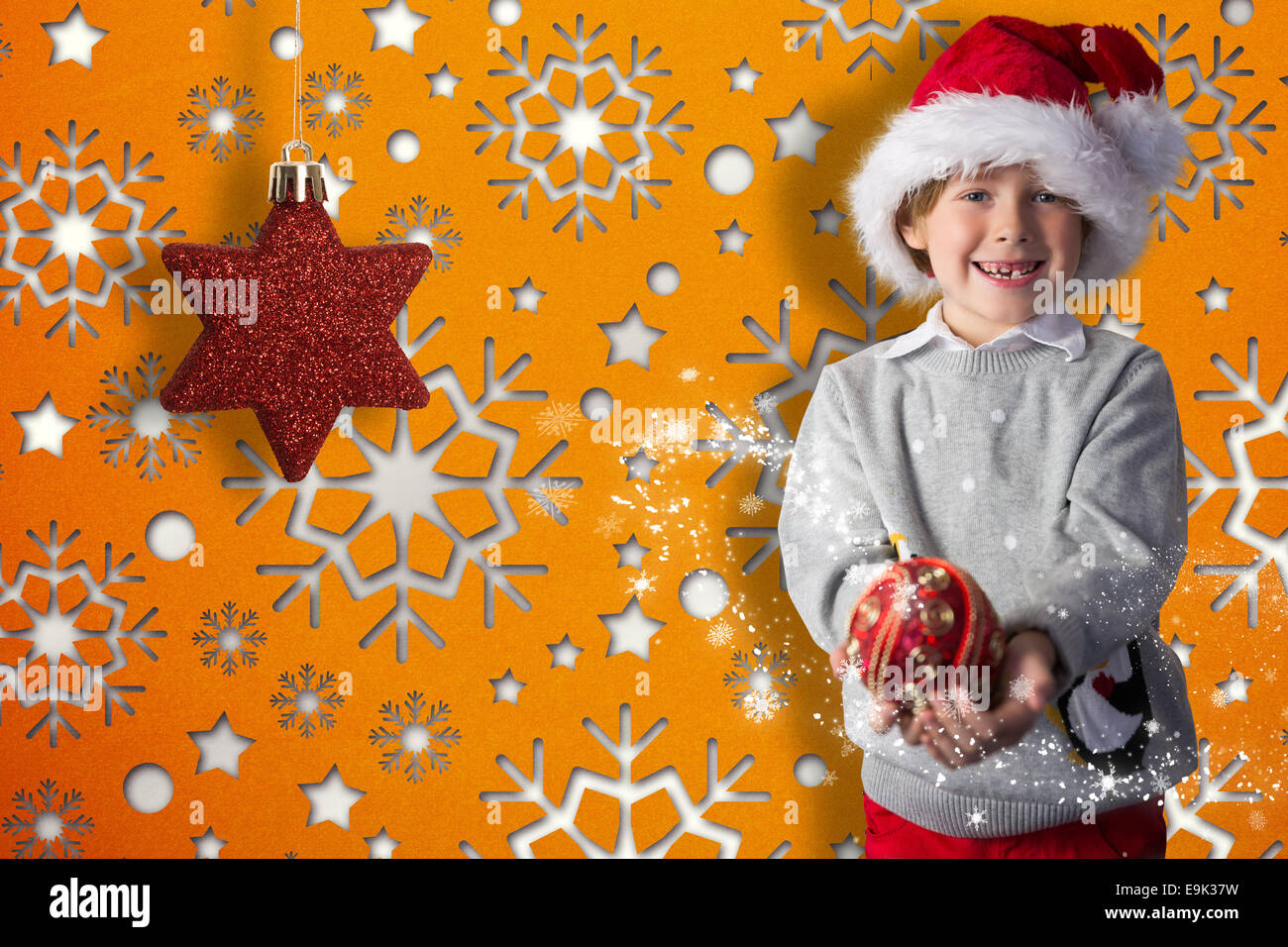 Festive boy smiling Stock Photo - Alamy