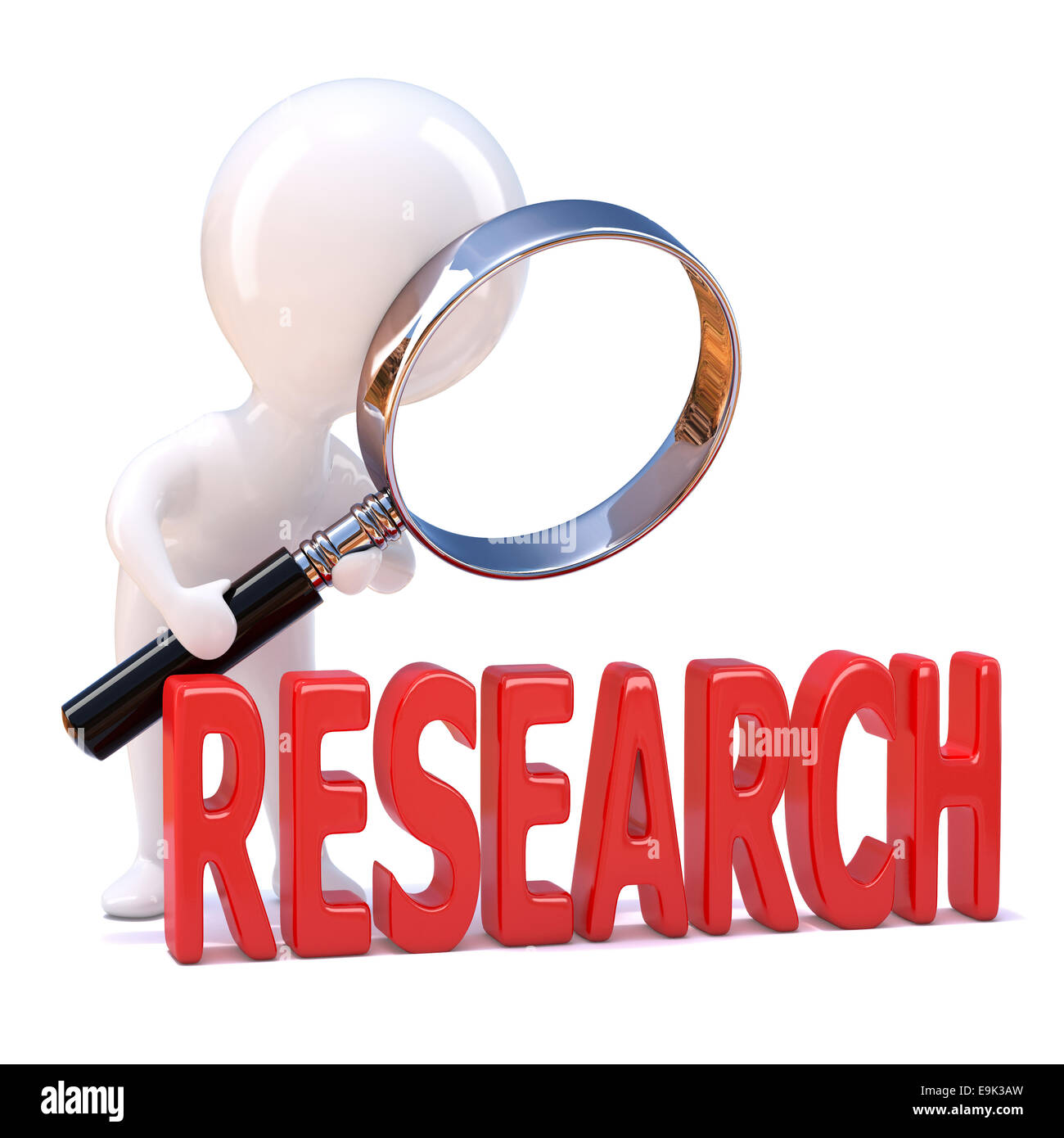 3d Render Of A Little Person Looking Through A Magnifying Glass At The 3d-render-of-a-little-person-looking-through-a-magnifying-glass-at-the