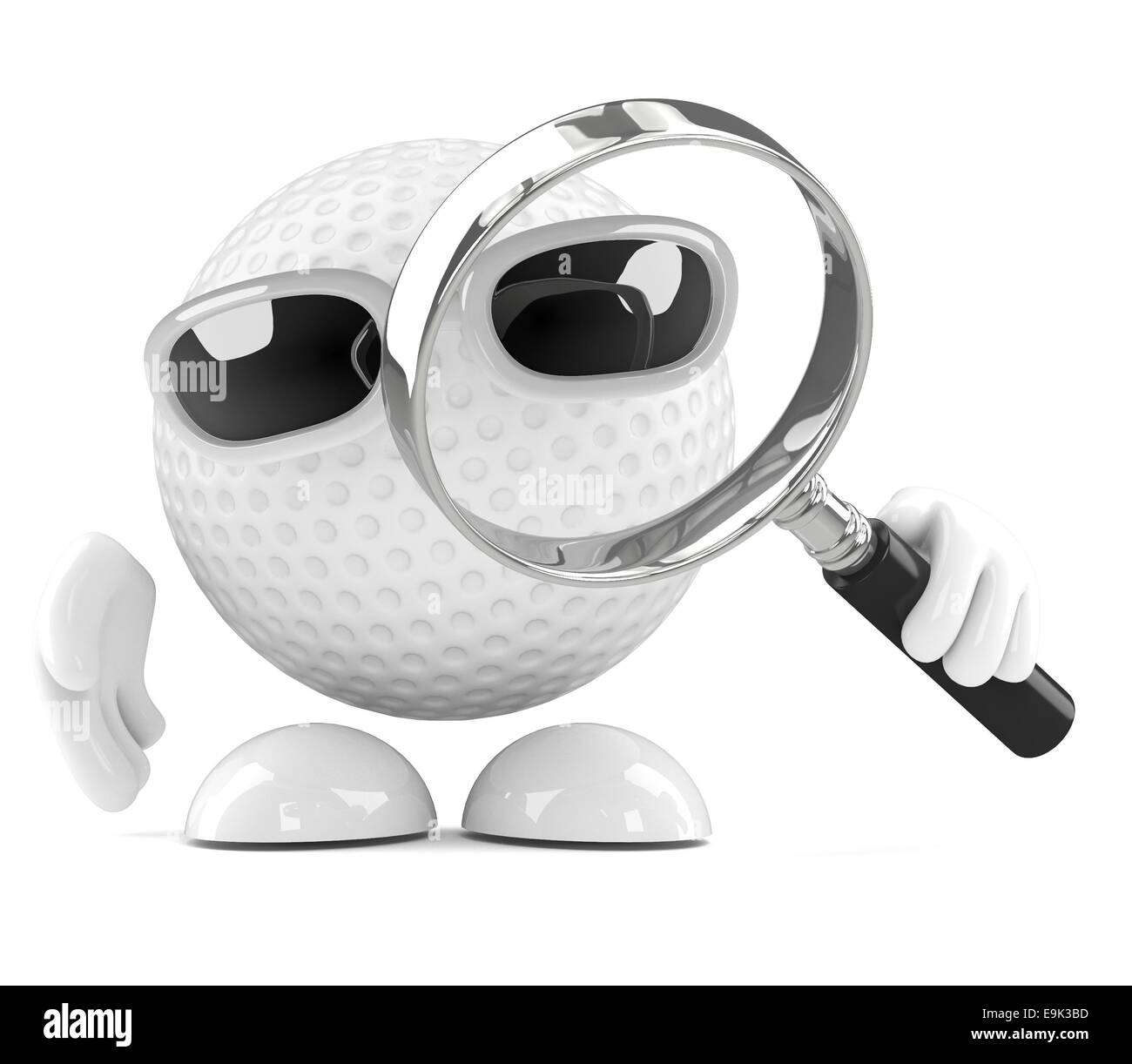 3d character magnifying glass hi-res stock photography and images - Alamy