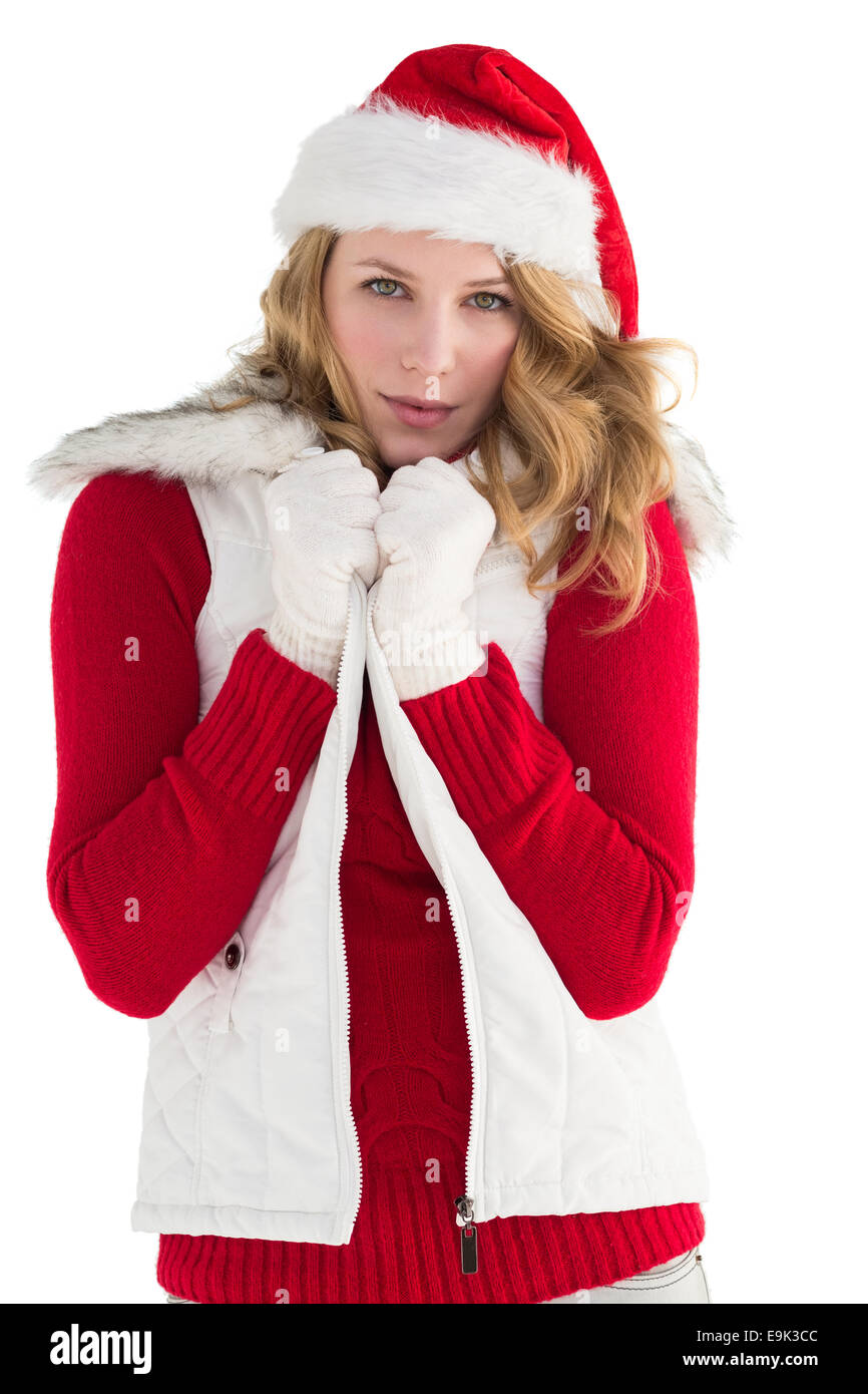 Cute smiling woman in stylish warm clothing Stock Photo - Alamy