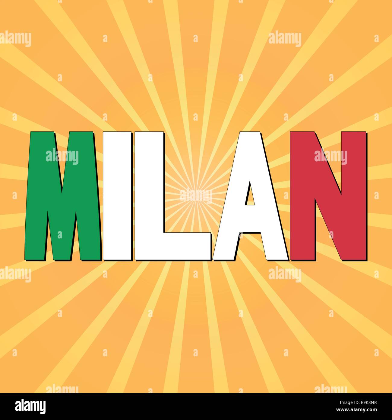 Milan text hi-res stock photography and images - Alamy