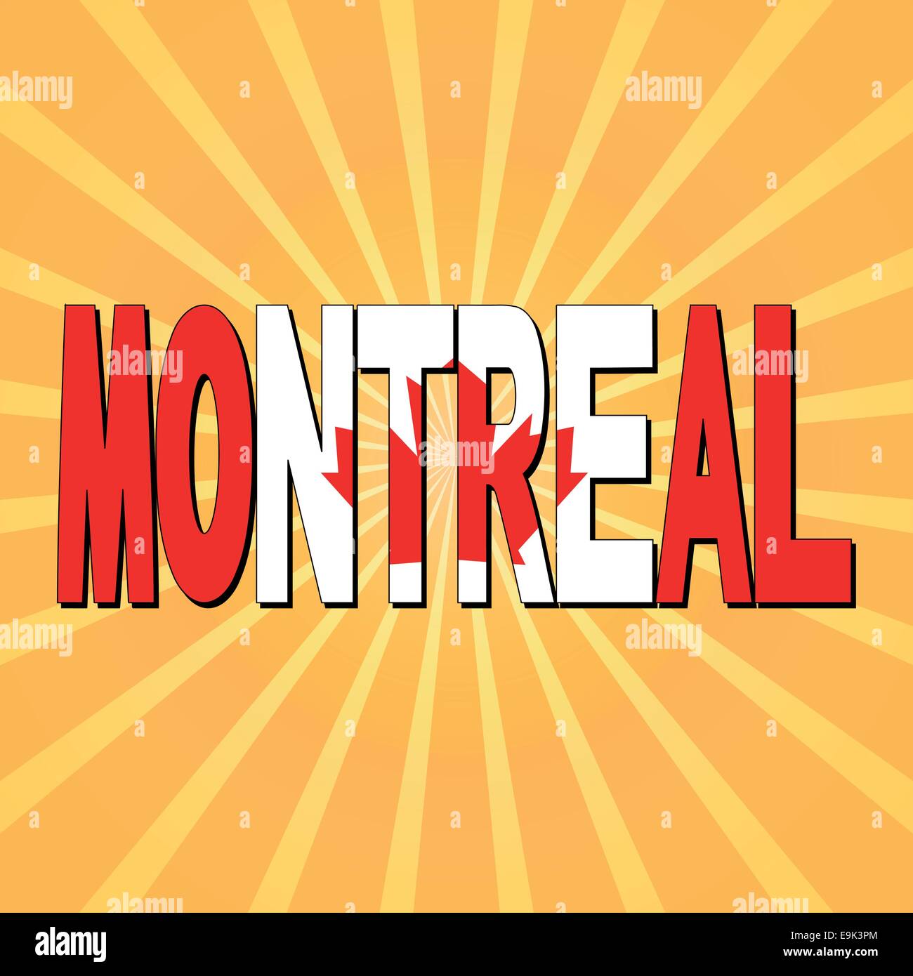 Montreal flag text with sunburst illustration Stock Vector Image & Art ...