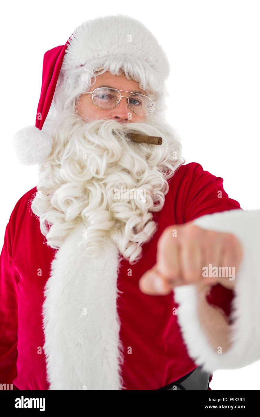 Portrait of santa claus with cigar Stock Photo - Alamy
