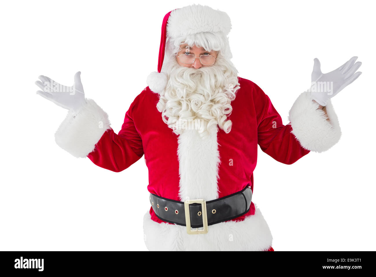 Portrait of perplexed santa Stock Photo - Alamy