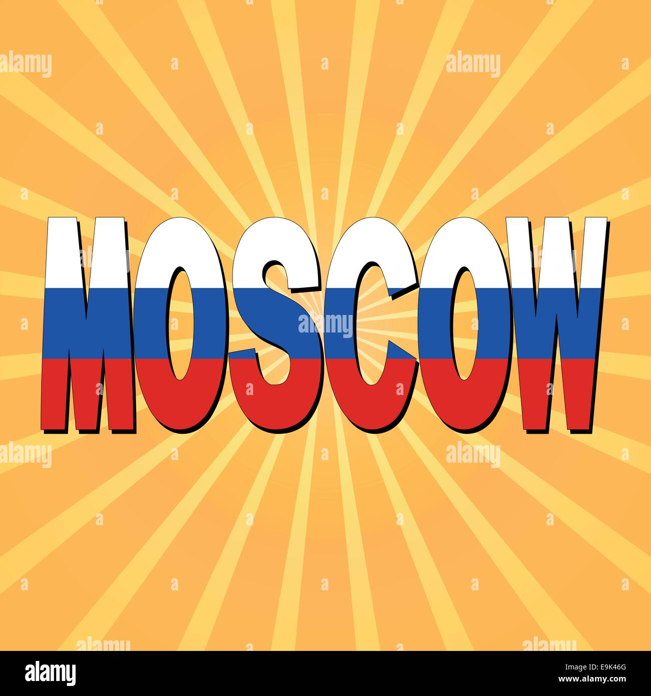 Moscow flag text with sunburst illustration Stock Vector Image & Art ...