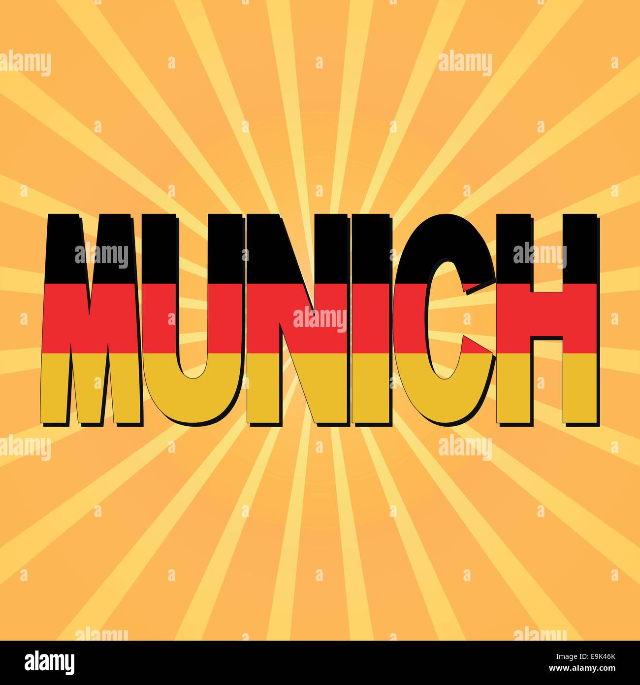 Munich flag text with sunburst illustration Stock Vector Image & Art ...