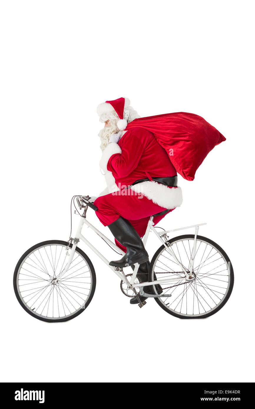 Man carrying bicycle his Cut Out Stock Images & Pictures - Alamy