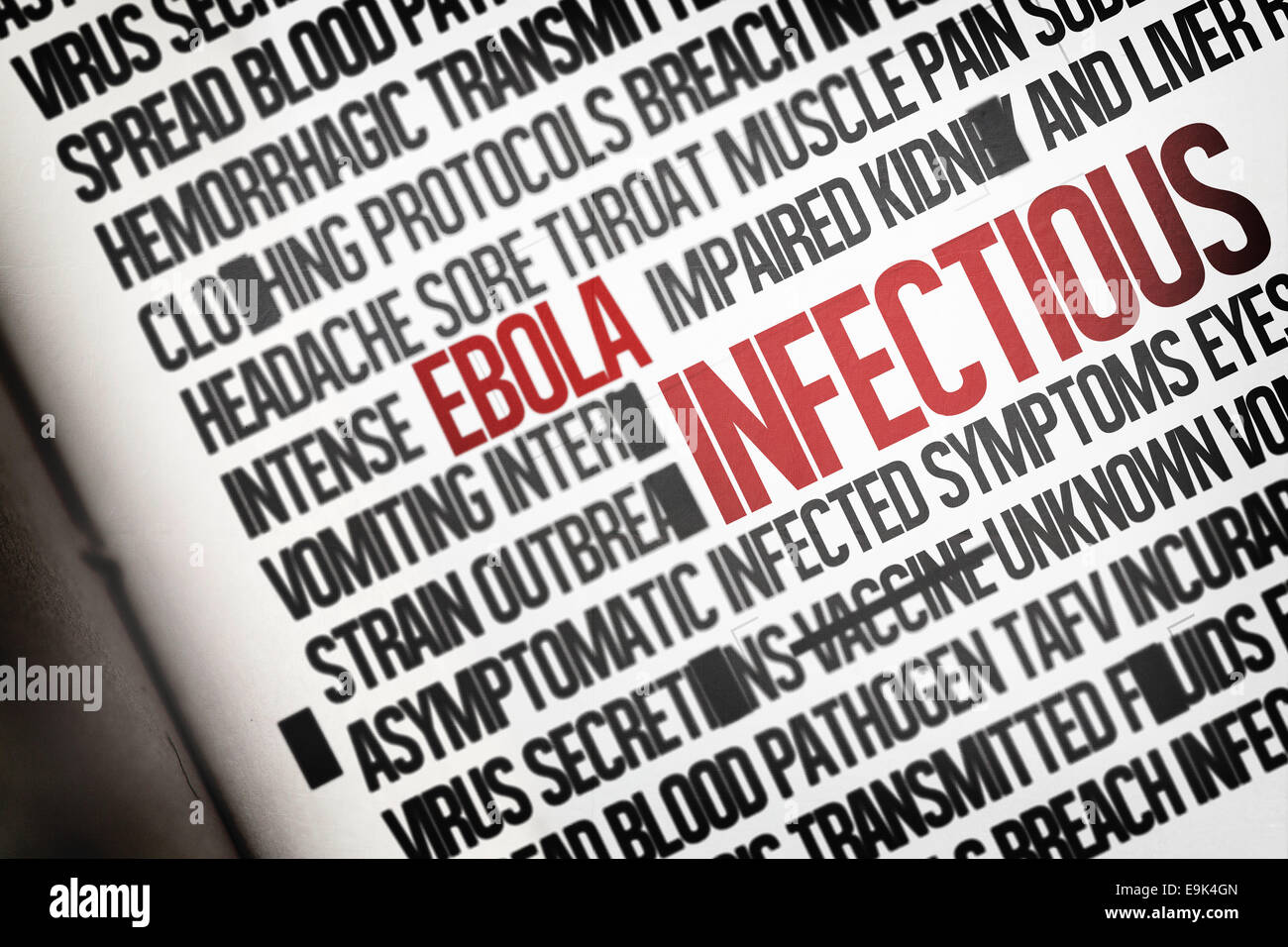 Digitally generated ebola word cluster Stock Photo - Alamy