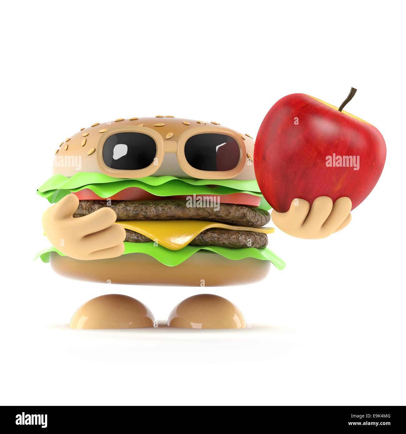 3d render beef burger holding hi-res stock photography and images - Alamy