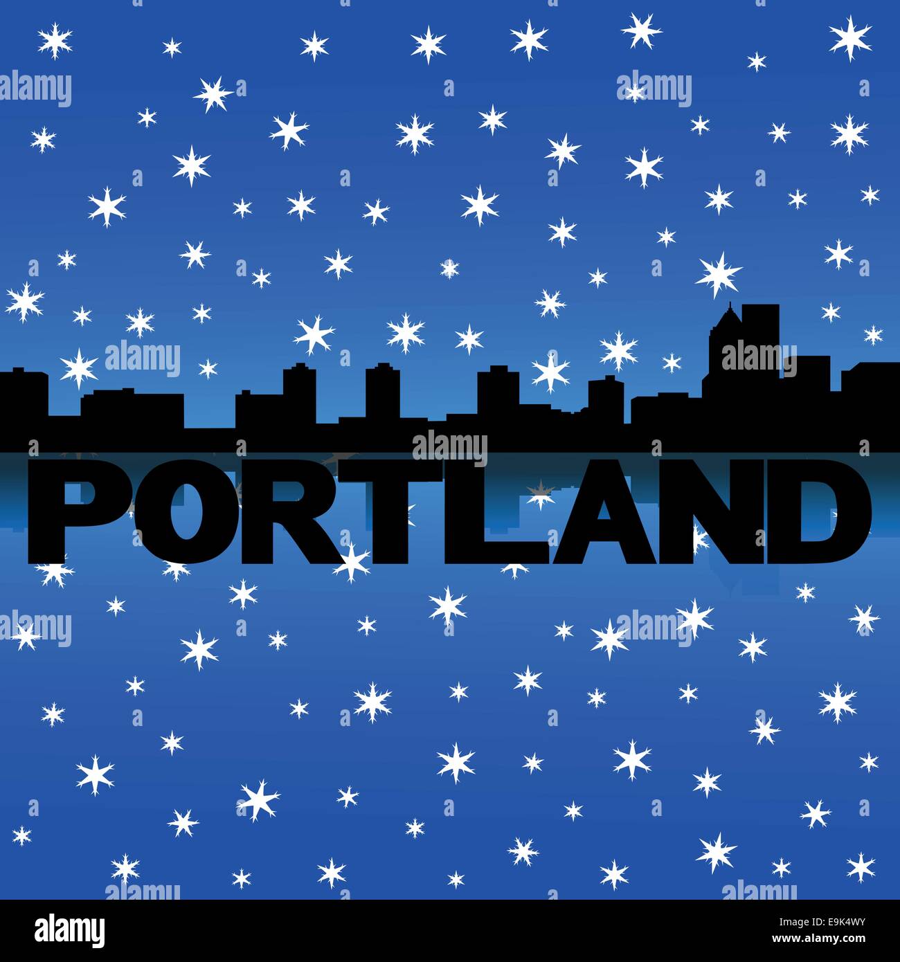 Portland skyline silhouette Stock Vector Images - Alamy