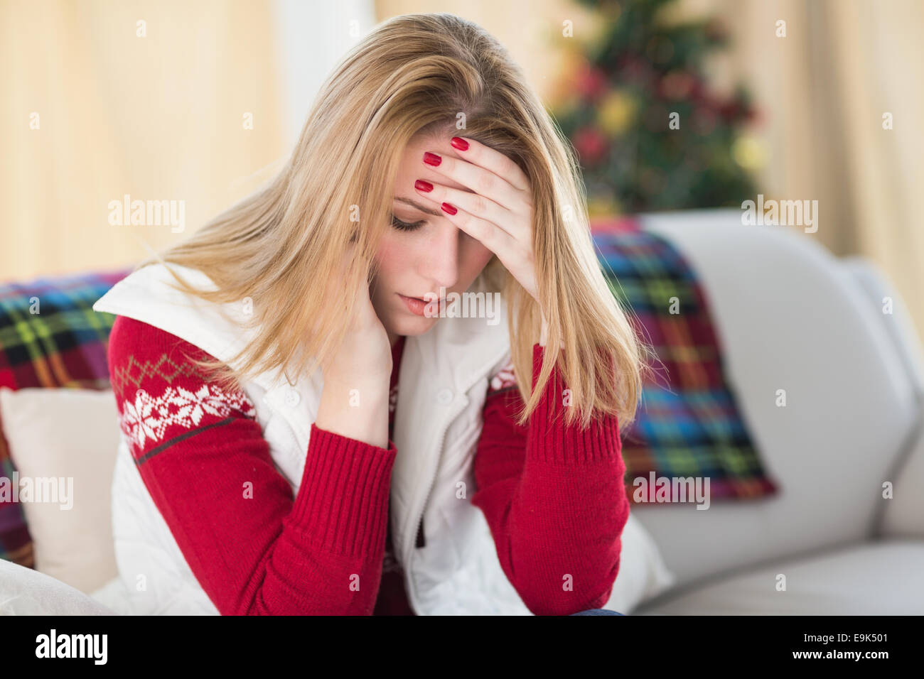 Pretty sad woman in hi-res stock photography and images - Alamy
