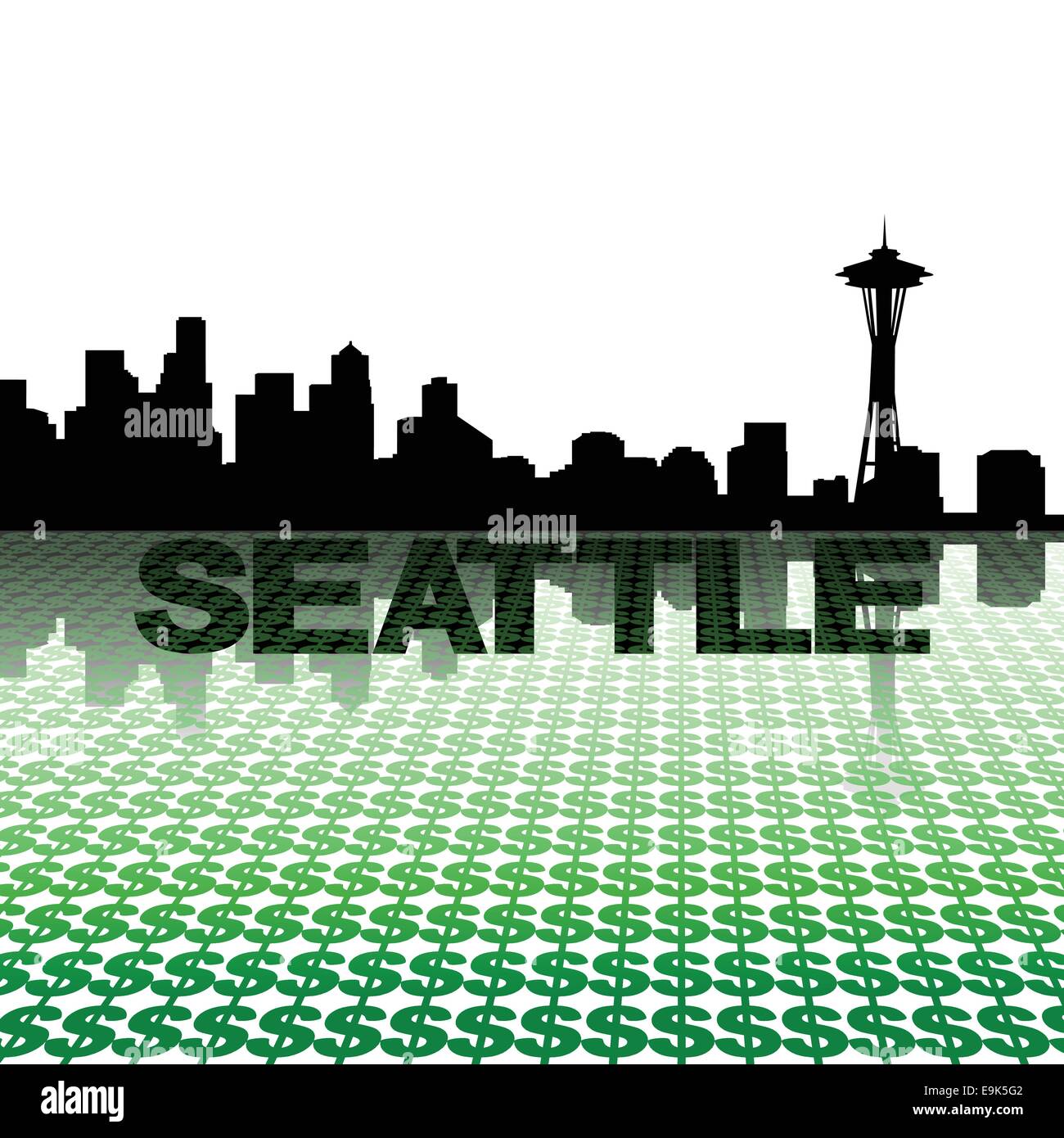 Seattle skyscrapers Stock Vector Images - Alamy