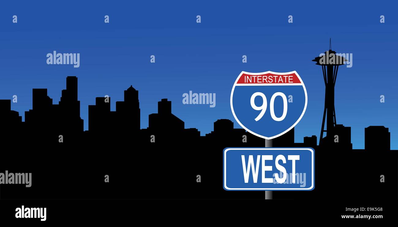 Seattle freeway Stock Vector Images - Alamy