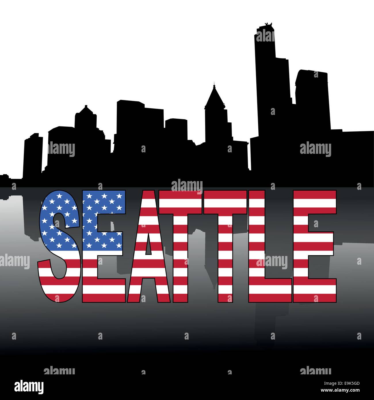 Seattle skyscrapers Stock Vector Images - Alamy