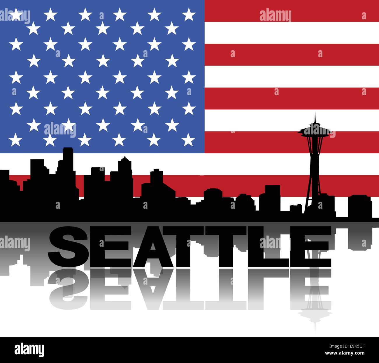 Seattle skyscrapers Stock Vector Images - Alamy