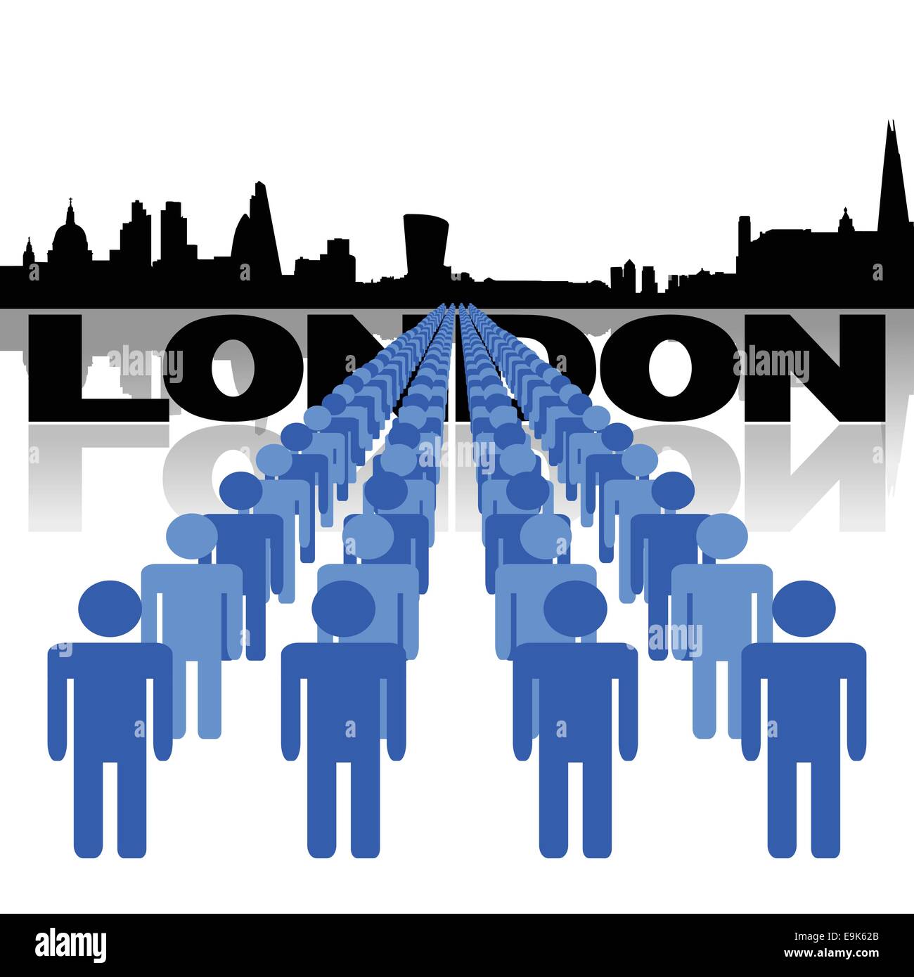 London cathedral crowd Stock Vector Images - Alamy