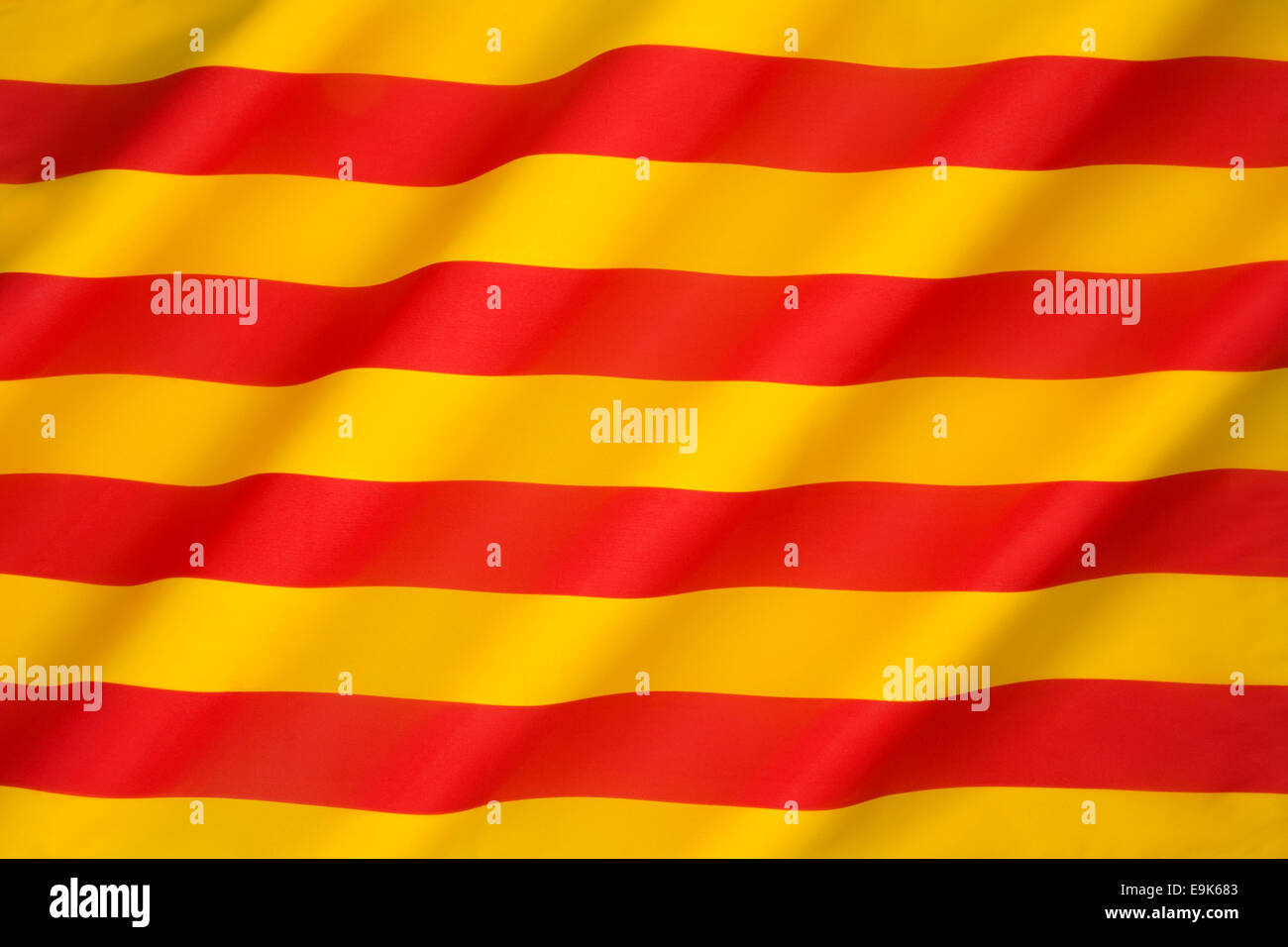 Flag of Catalonia - The Senyera Stock Photo - Alamy