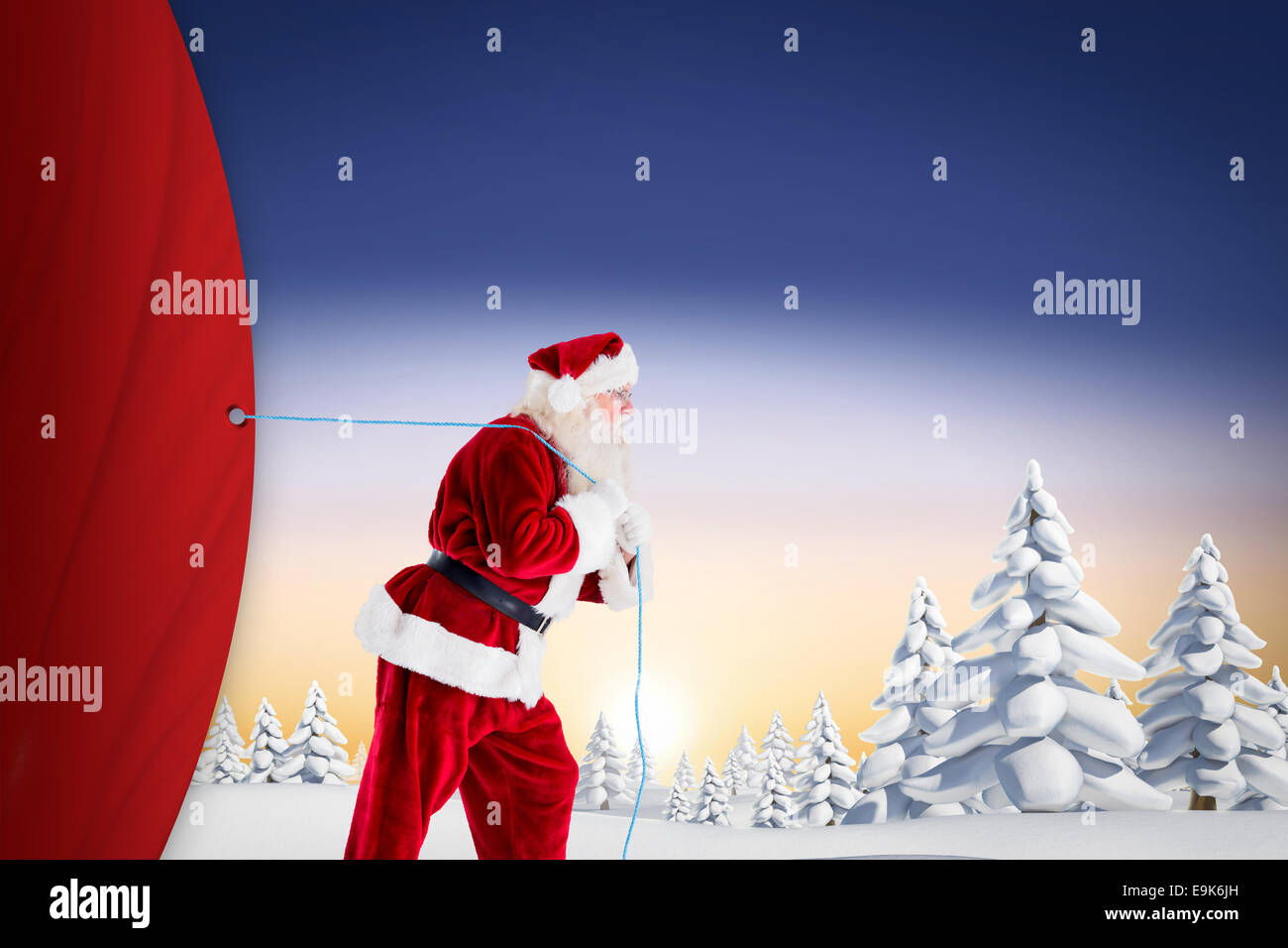 Christmas tree pulling snow hi-res stock photography and images - Alamy