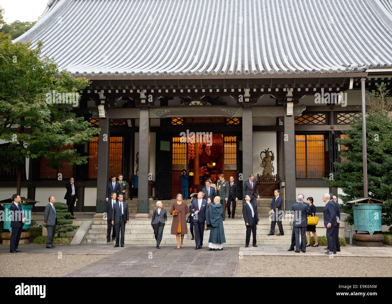 Tokyo, Japan. 29th Oct, 2014. Dutch King Willem-Alexander and Queen ...