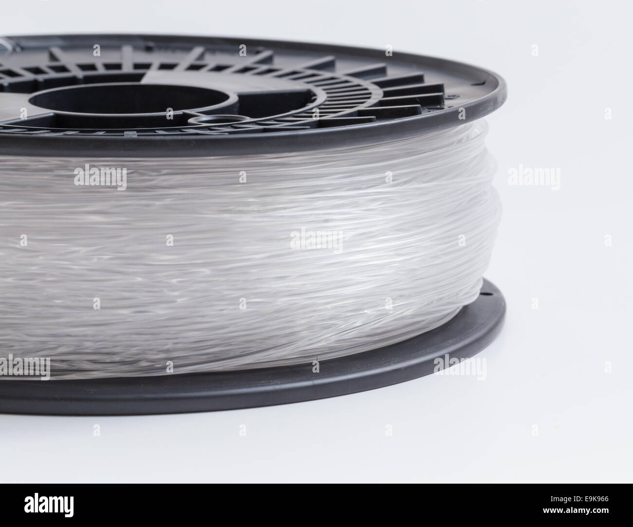 Filament for 3D Printer clear against a light background Stock Photo ...