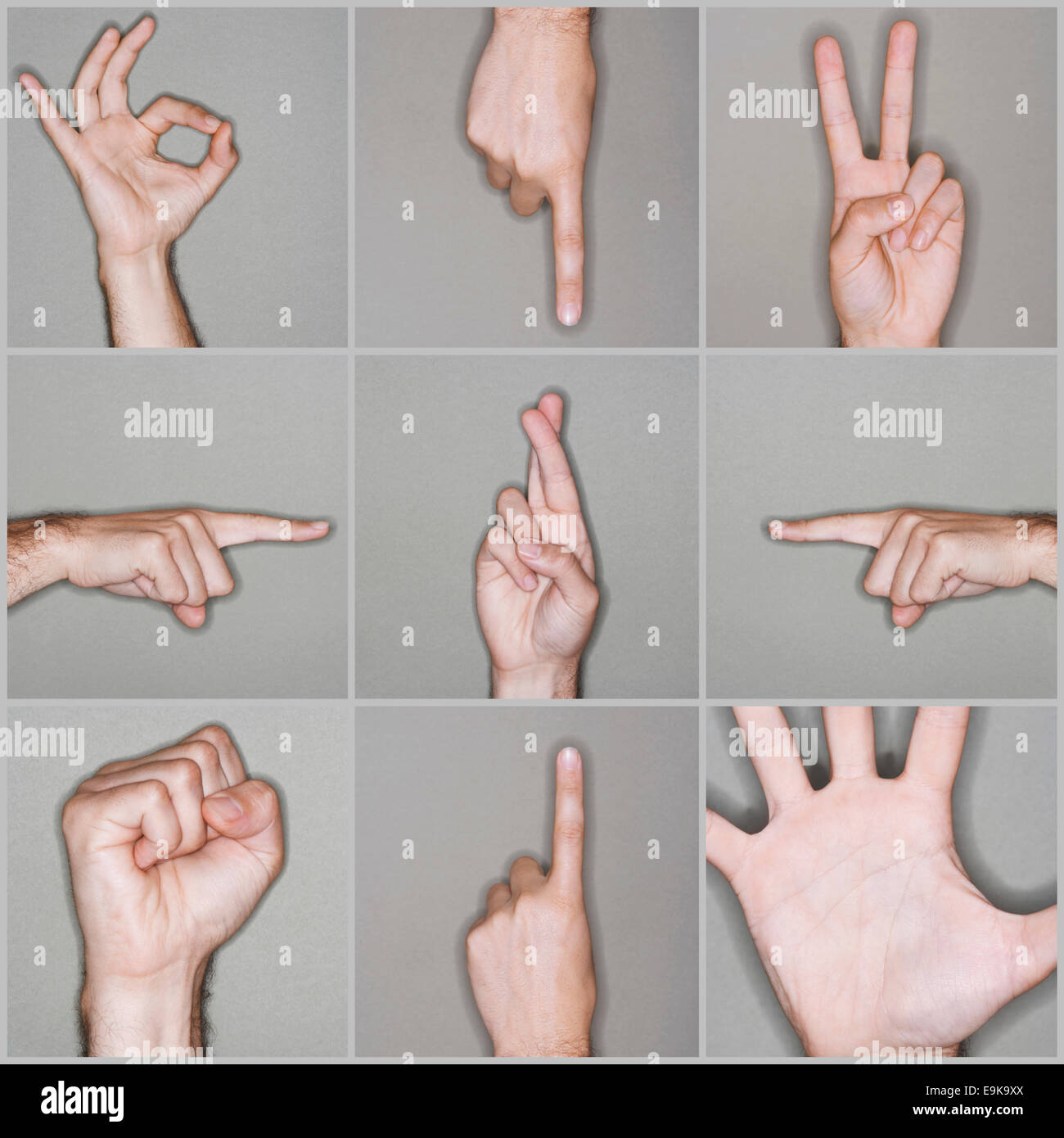 Collage man gesturing showing hi-res stock photography and images - Alamy