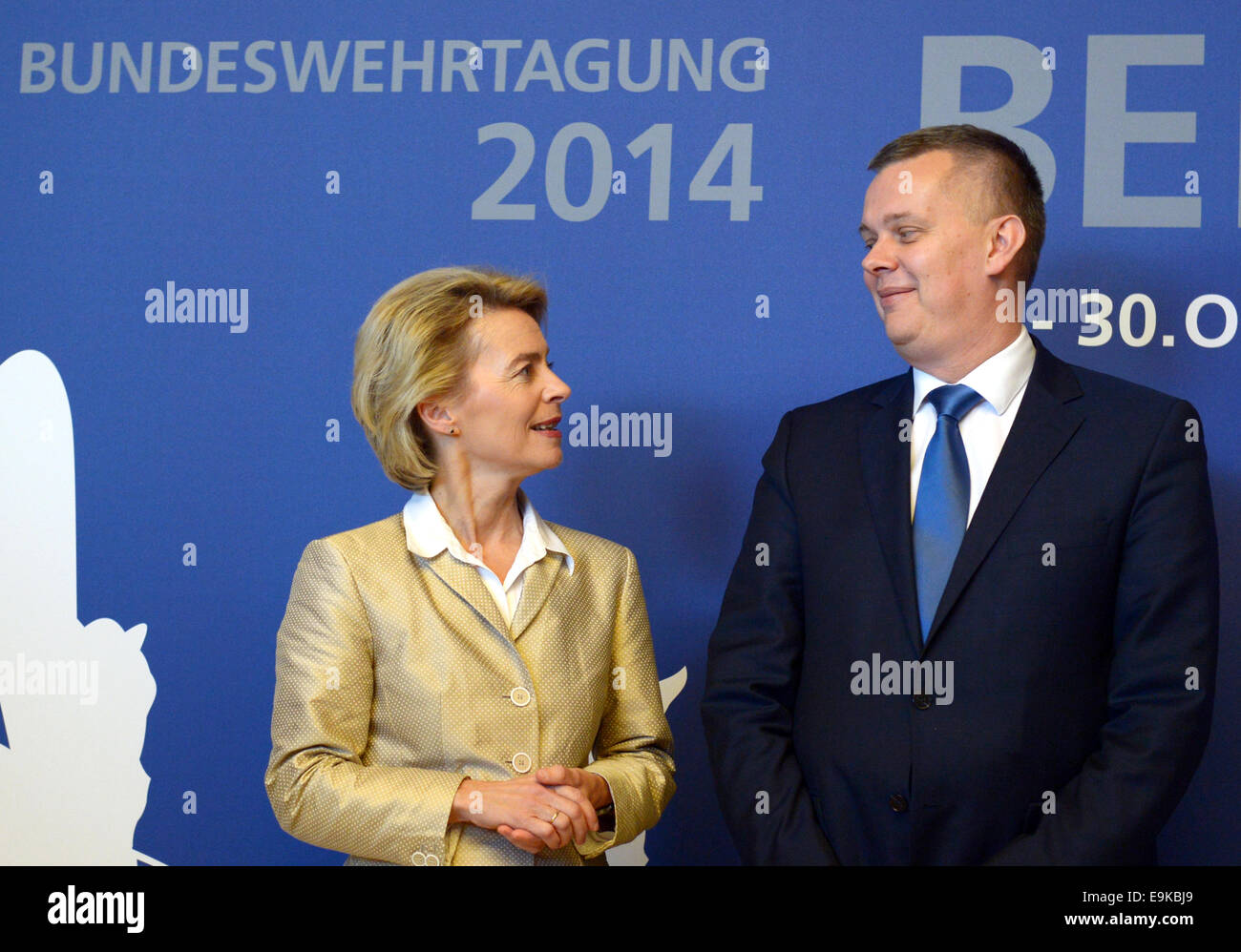 Berlin, Germany. 29th Oct, 2014. German Minister of Defence Urula von ...