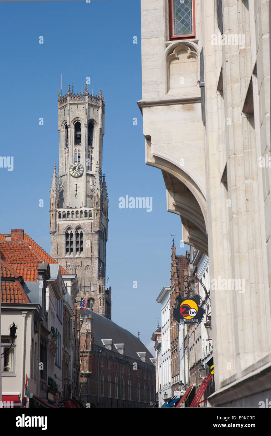 BELFRY TOWER IN BRUGES Stock Photo - Alamy