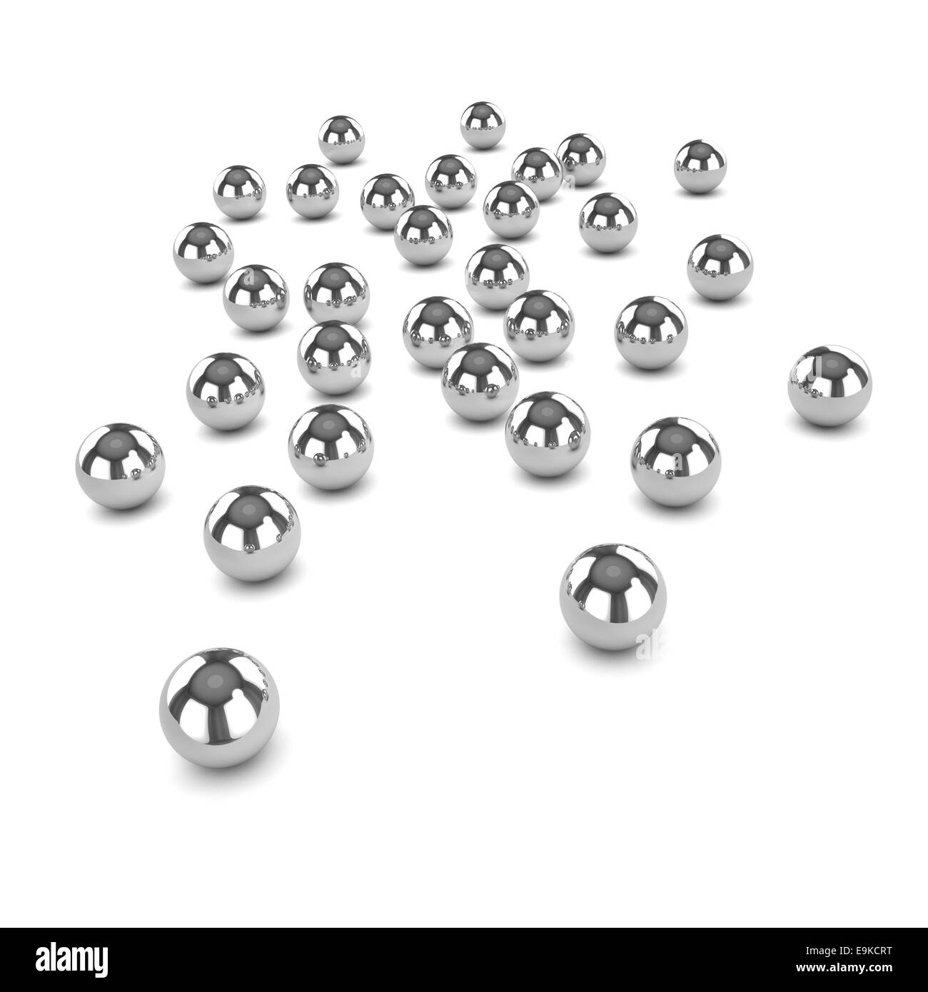 3d Silver chrome balls Stock Photo - Alamy