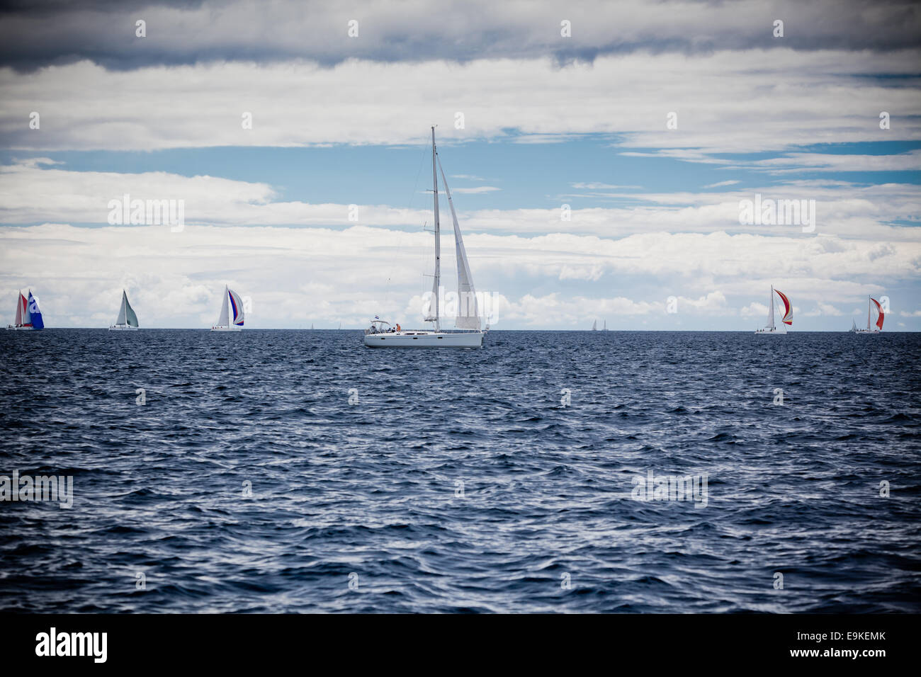 Windy weather sailing on sea hi-res stock photography and images - Alamy
