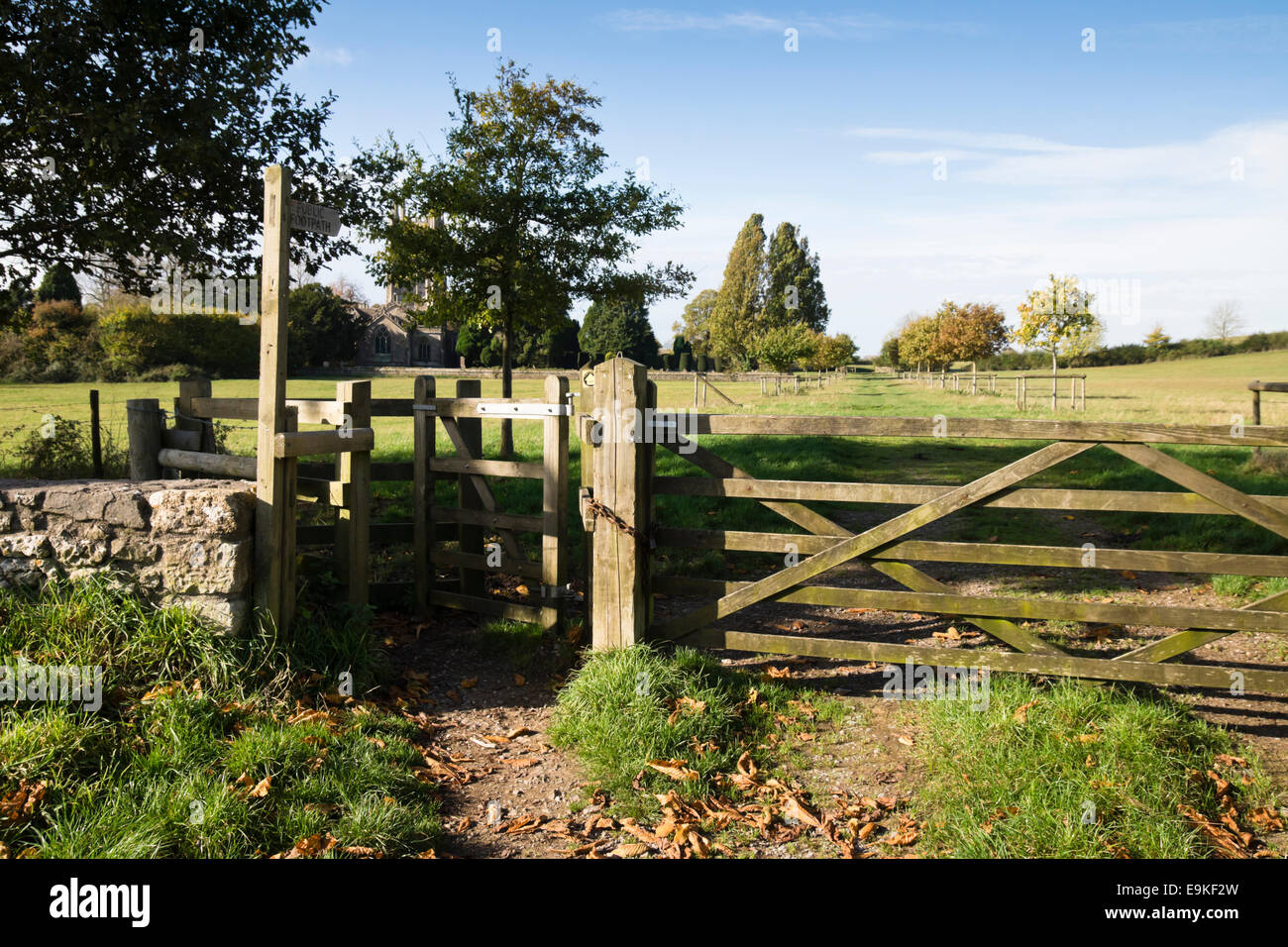 Mells a village in the Somerset Countryside England UK Stile gate and ...