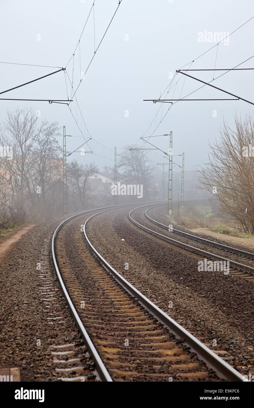 Two railway railroad lines hi-res stock photography and images - Alamy