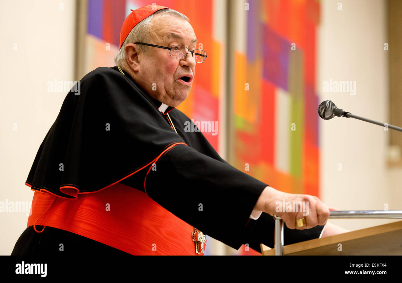 Munich, Germany. 28th Oct, 2014. Cardinals Karl Lehmann attends the ...