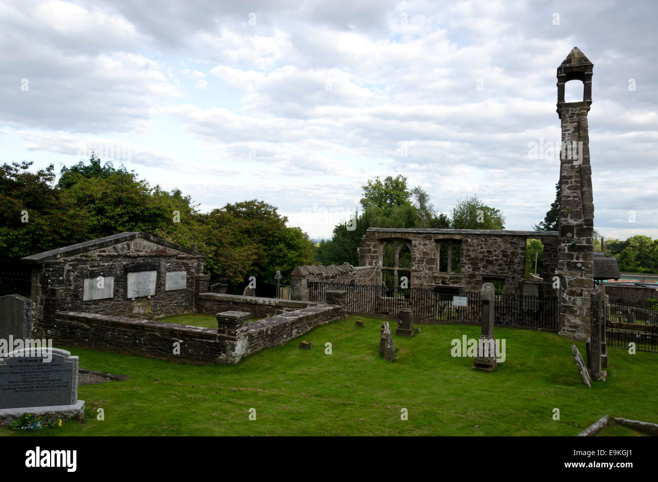 The remains of Old Logie Kirk and Graveyard near Stirling in Central ...