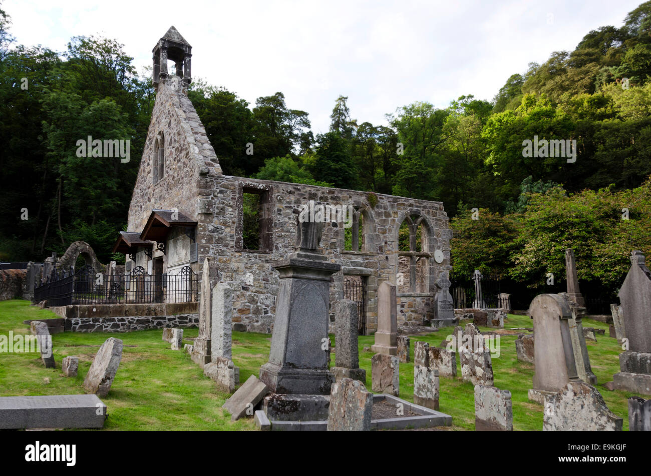 The remains of Old Logie Kirk and Graveyard near Stirling in Central ...