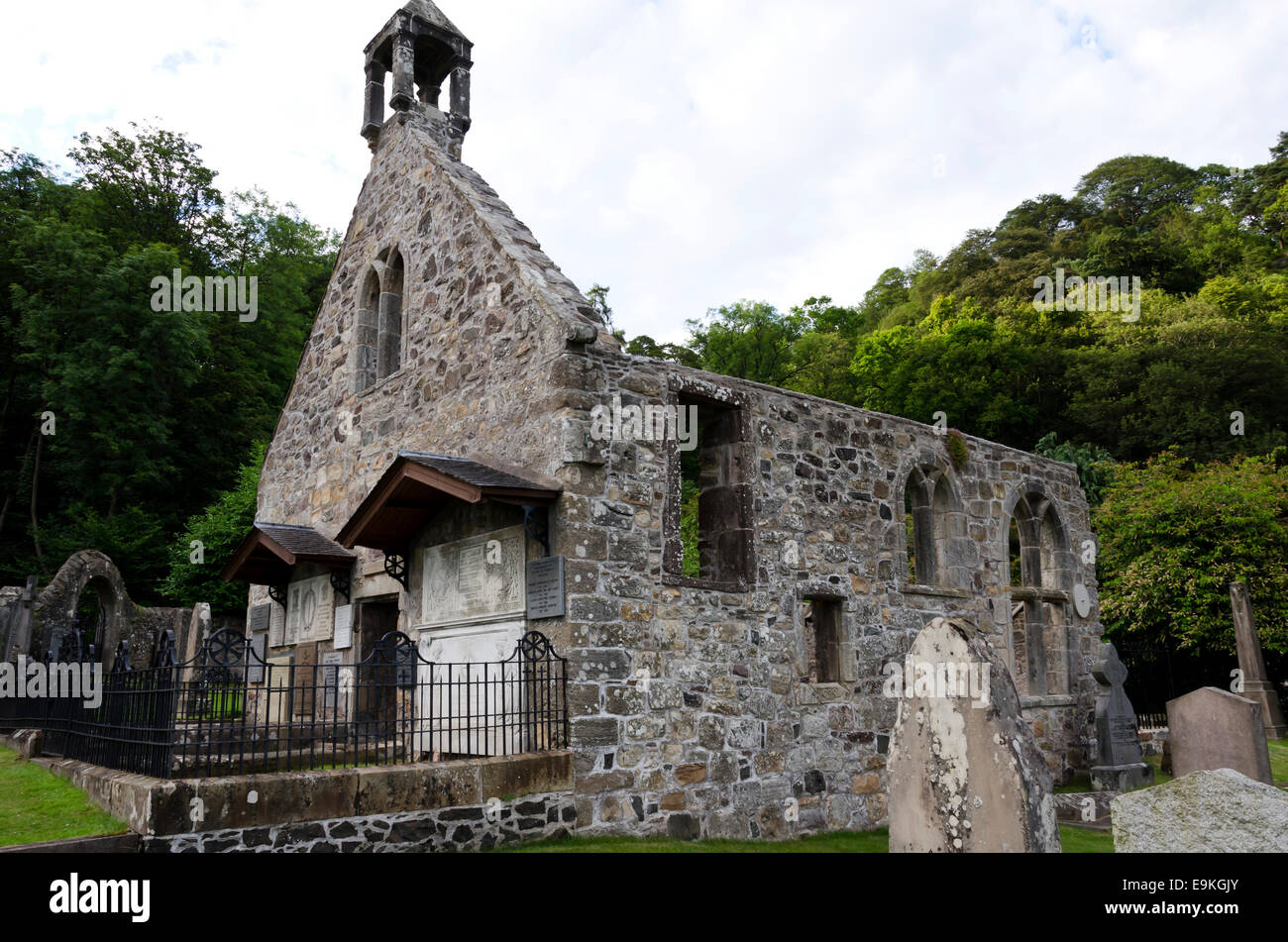 The remains of Old Logie Kirk and Graveyard near Stirling in Central ...