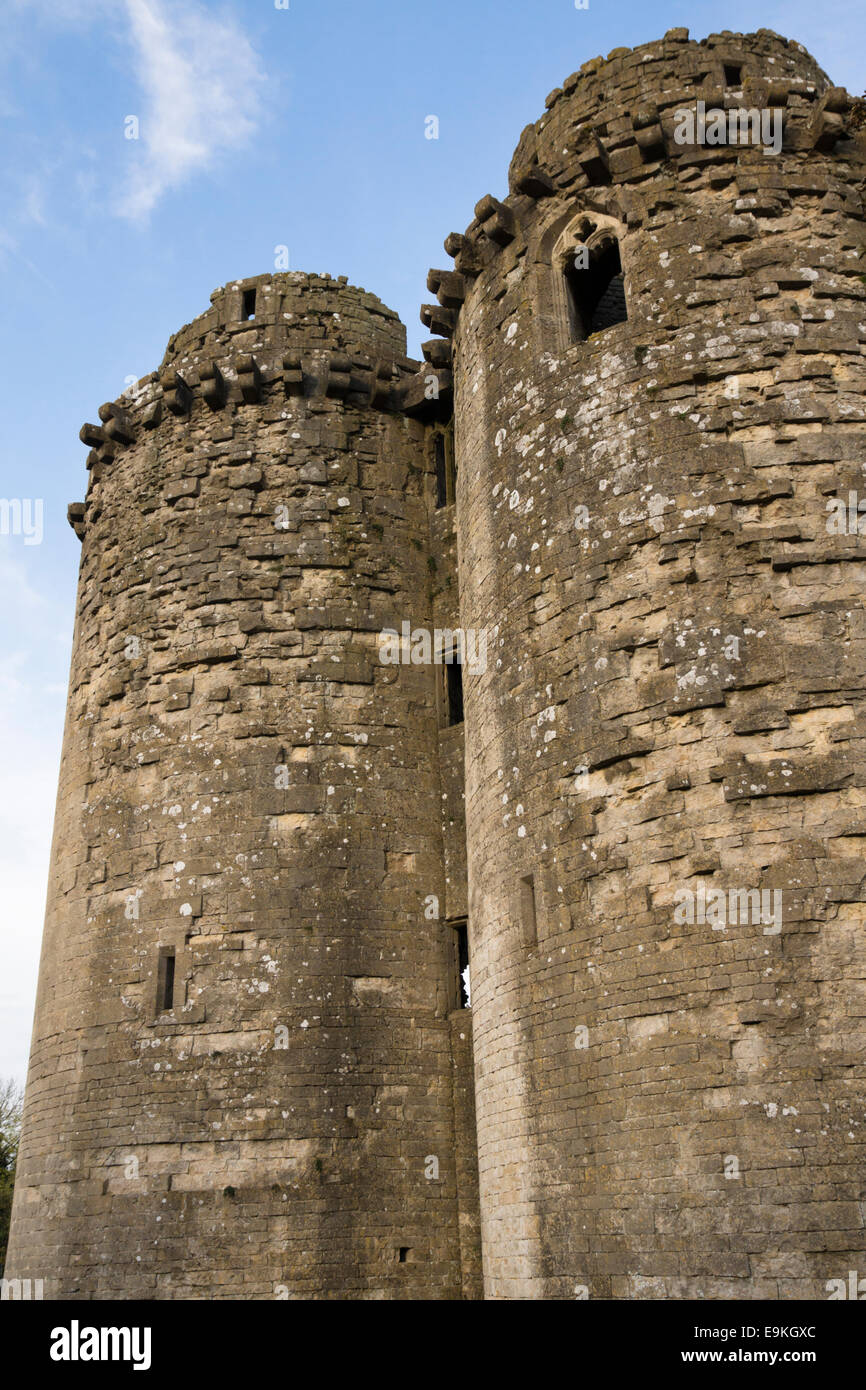 Nunney a village in Somerset England UK Nunney Castle Stock Photo - Alamy