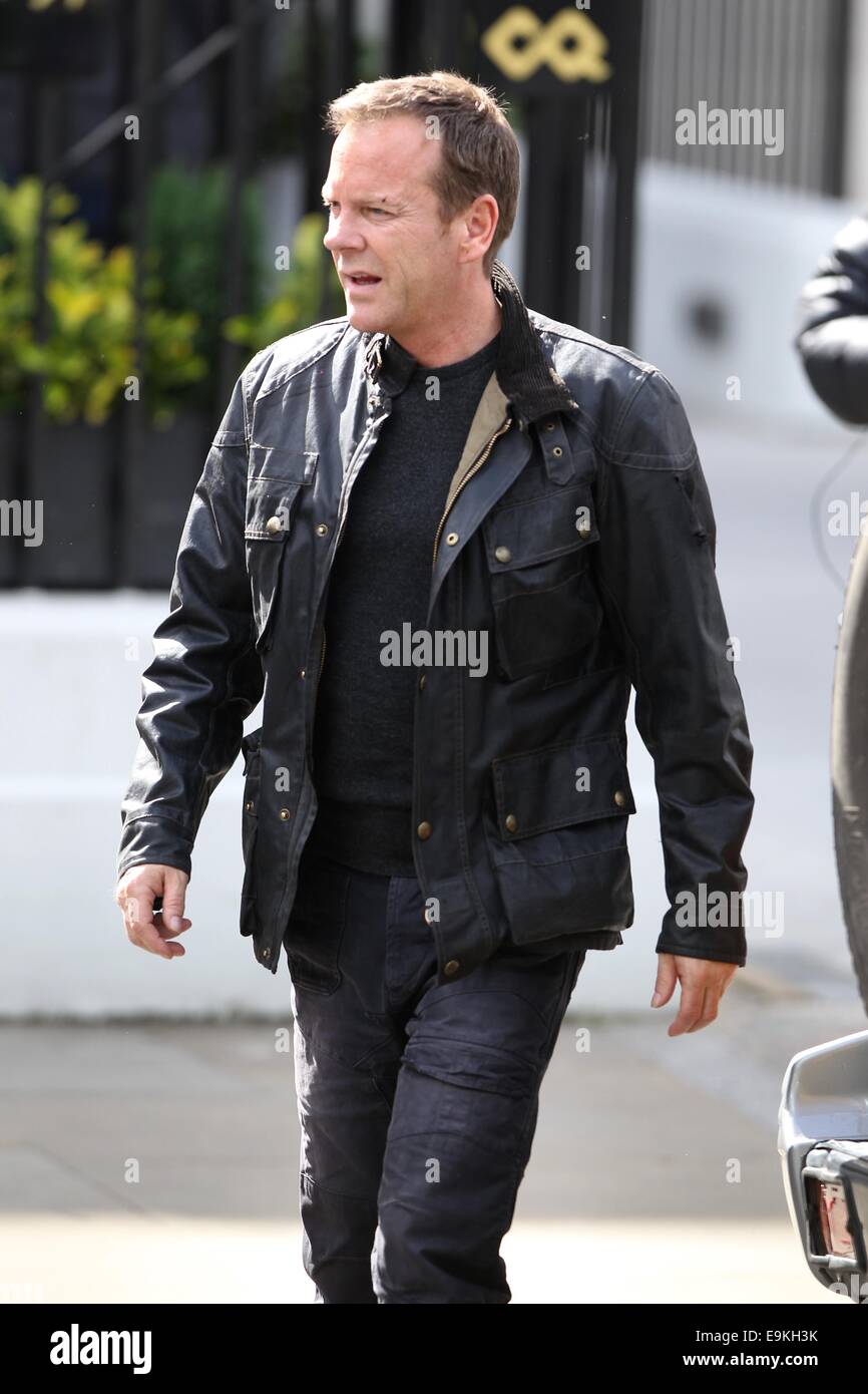 Kiefer Sutherland films a scene for Live another Day in London ...