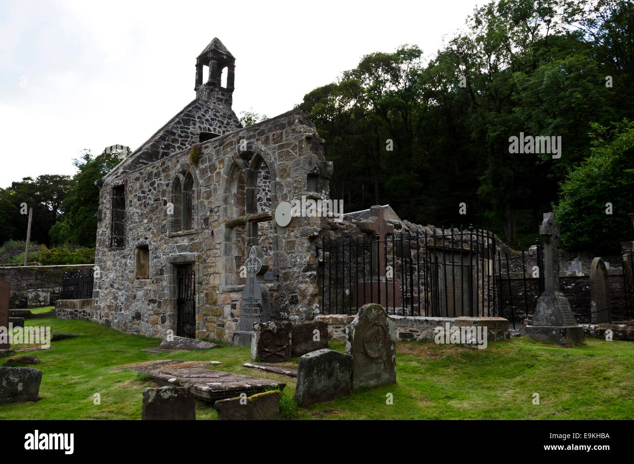 The remains of Old Logie Kirk and Graveyard near Stirling in Central ...