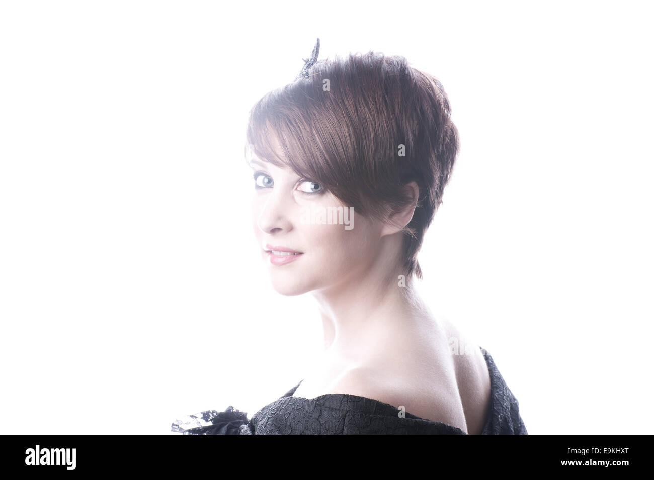 head shots, waist up beauty fashion studio shoot with a female girl ...