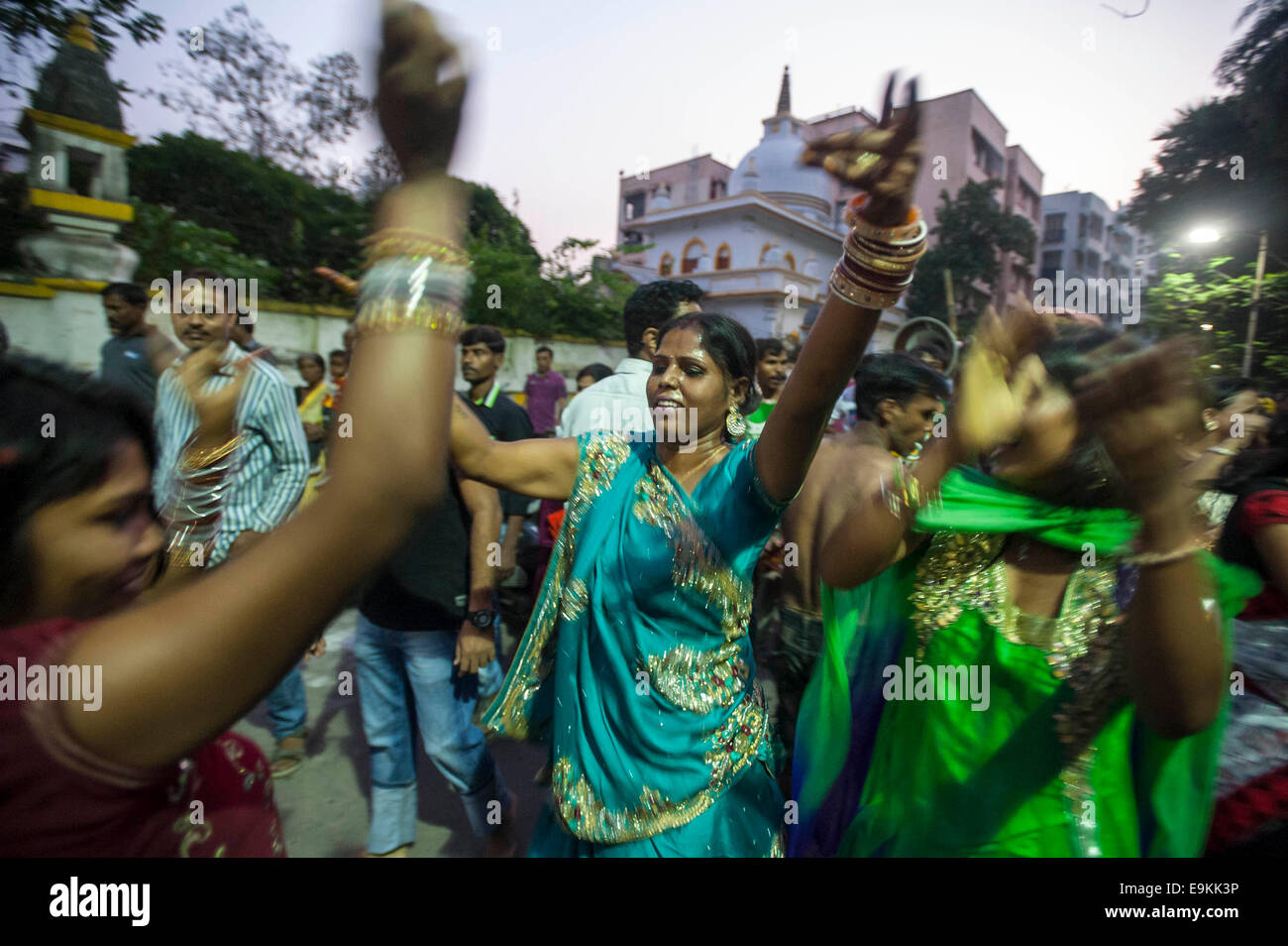 Kolkata, India. 29th Oct, 2014. Indian Hindu devotees celebrate the ...