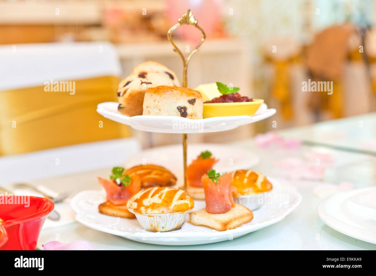 Afternoon tea cake stand hi-res stock photography and images - Alamy