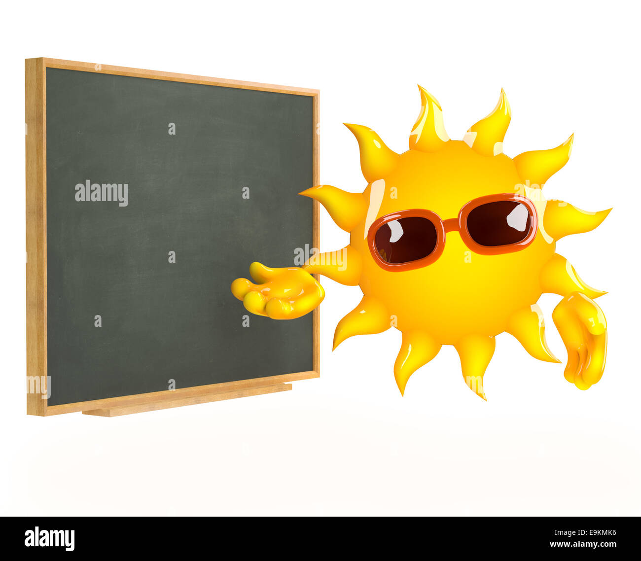 3d render of the sun teaching at the blackboard Stock Photo - Alamy