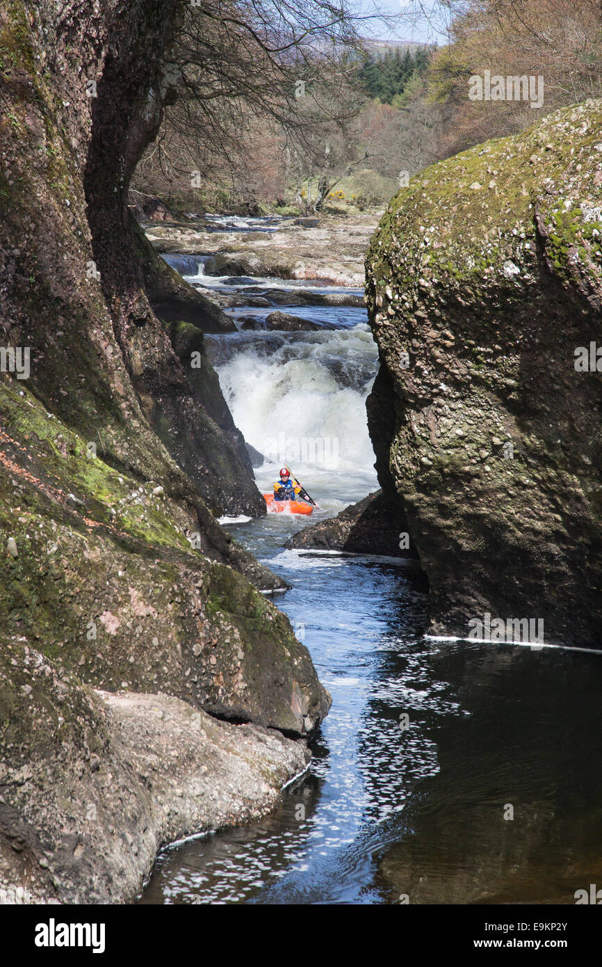 Kayaking in Glen Esk Gorge in Angus, Scotland Stock Photo - Alamy